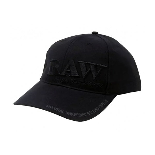 Raw Classic Snapback Cap - Black Embroidered Logo Hat – The JuicyJoint