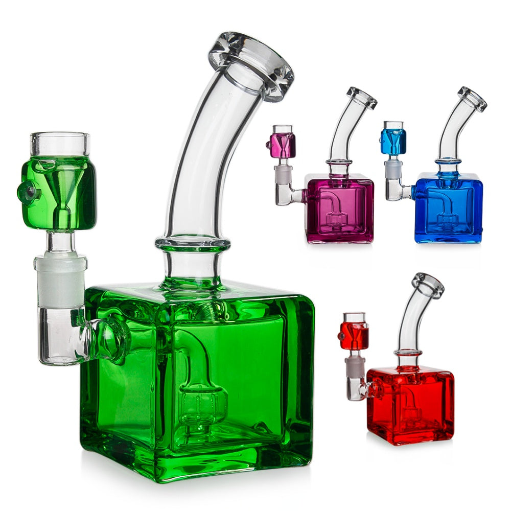 19cm Ice Cube Glass Bong - Freezable Glass Waterpipe – The JuicyJoint