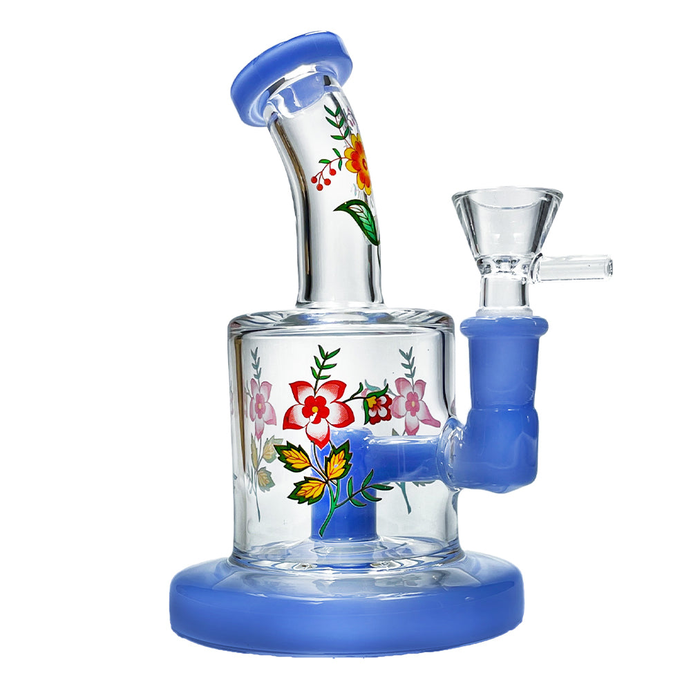 Flora Glass Mini Percolator - 15cm Dab Adaptable Bong - GWP351 – The ...