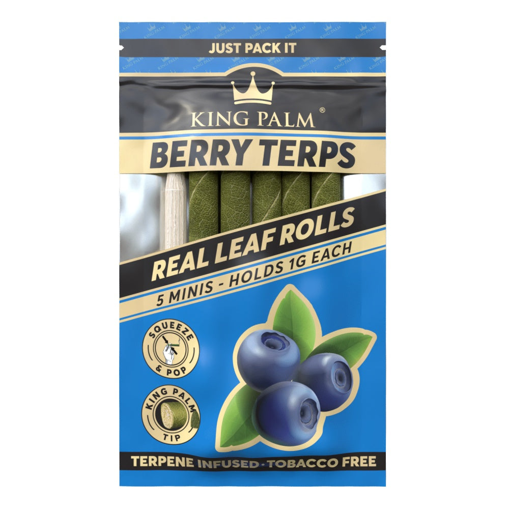 King Palm - Berry Terps - Hand Rolled Palm Leaf Blunts - Mini Pack of ...