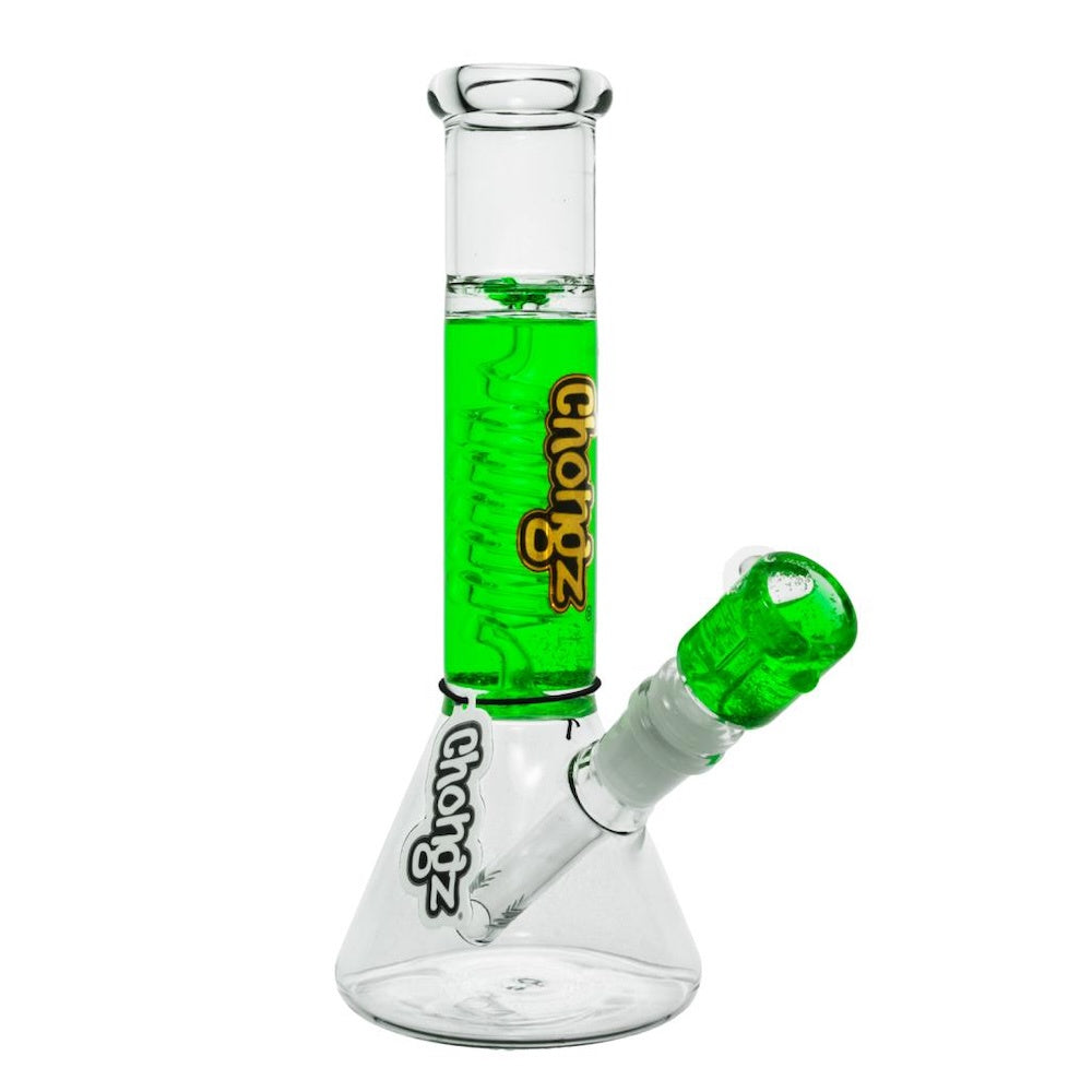 Chongz "Daft Green" - Spiral Percolator - Freezable Liquid Filled Glas ...