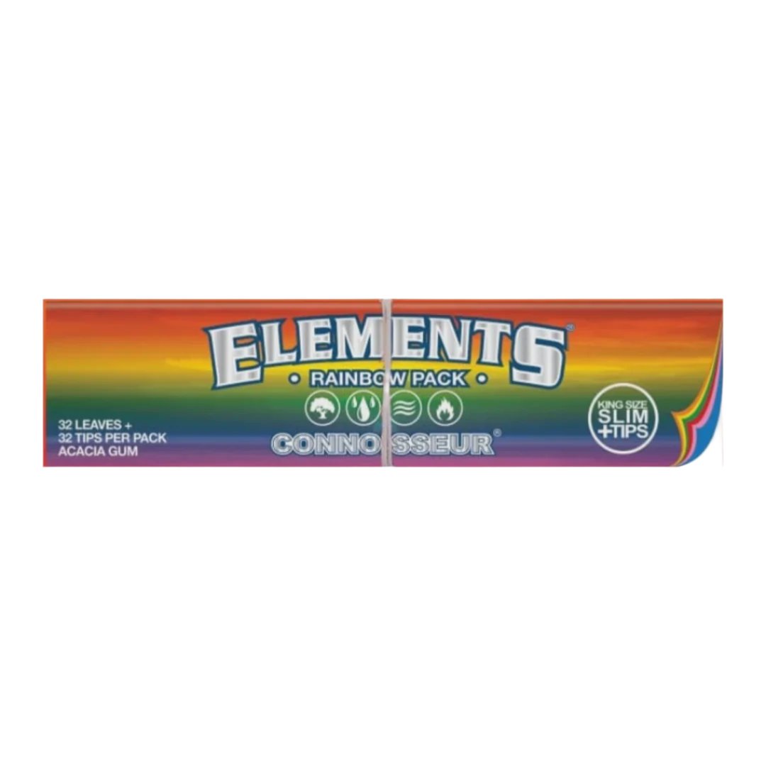 Elements Rainbow - Kingsize Slim Connoisseur - Rolling Papers and Tips ...