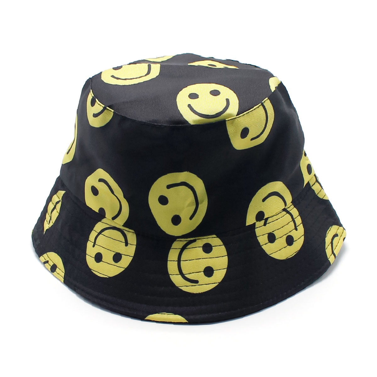 Bucket Hat - Black Smiley – The JuicyJoint