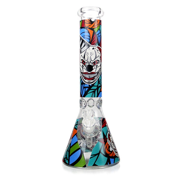 Killer Clown Beaker Bong - 35cm Ice Pinch Waterpipe – The JuicyJoint