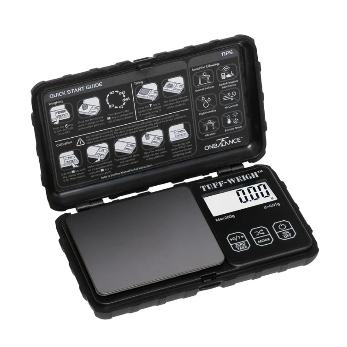 On Balance - TUF-200 Tuff-Weigh Pocket Digital Scales 200g x 0.01g - B ...