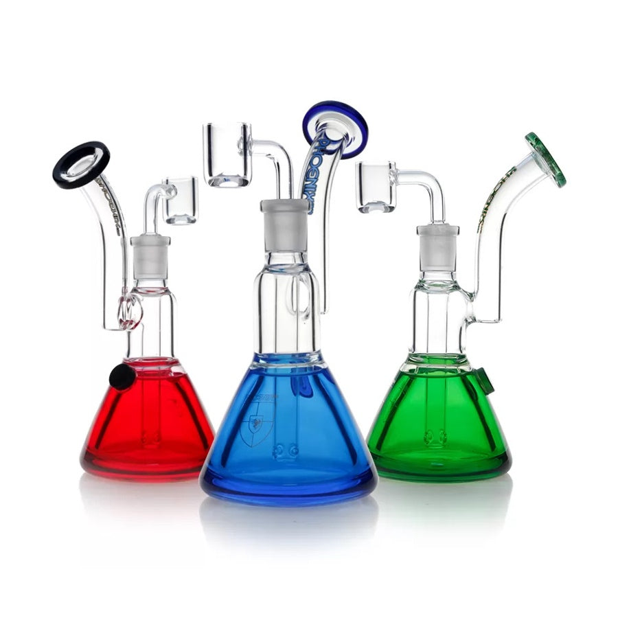 17.75cm - Phoenix - Freezable Beaker Style Glass Dab Rig with Bubbler ...