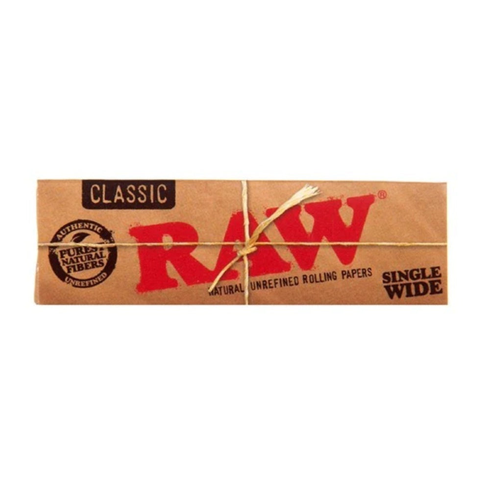 Raw Classic Single Wide Papers Box Of 50 The Juicyjoint