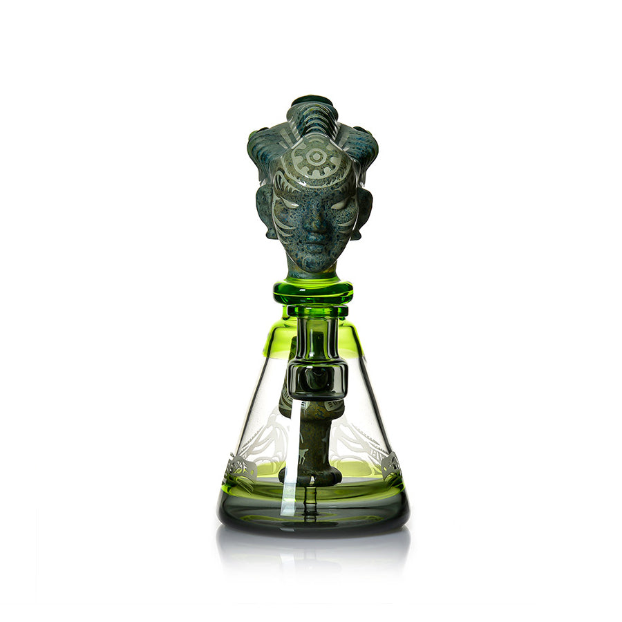 Tiki Head 21cm Alien Bong - USA Glass Sandblasted Dab Rig – The JuicyJoint