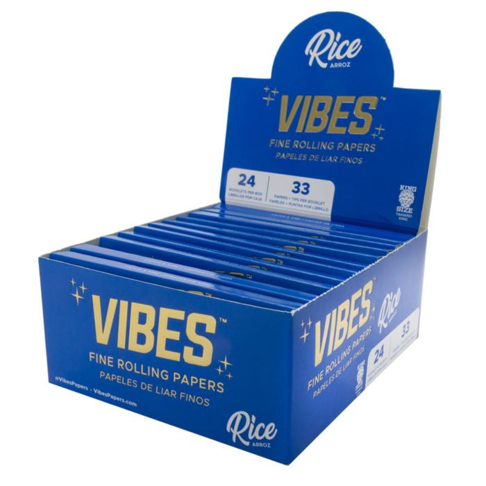 Vibes - King Size Slim - Rice Papers with Tips - Box of 24 – The JuicyJoint