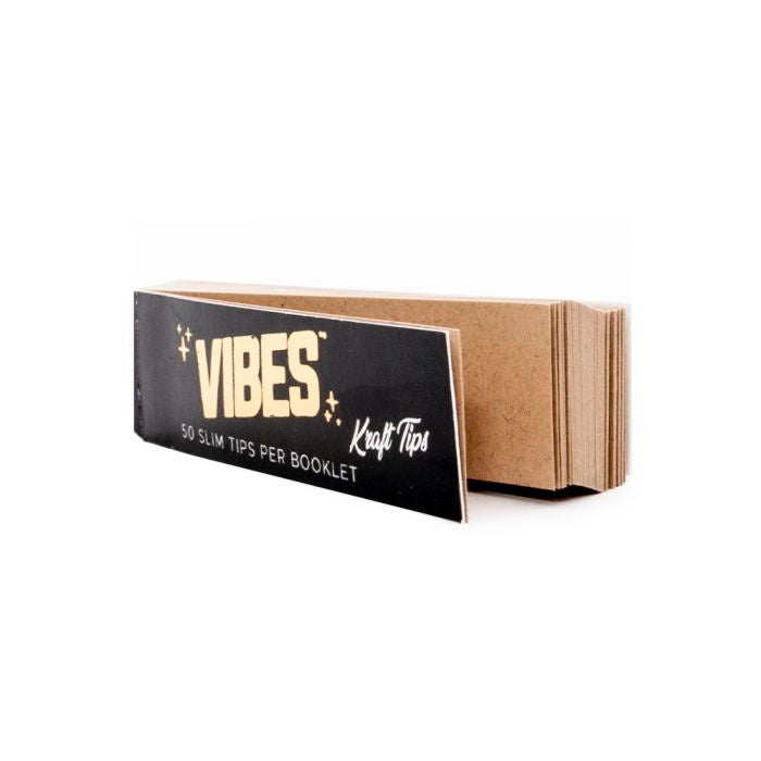 Vibes Tips Black - Perforated SLIM Natural Kraft Card – The JuicyJoint