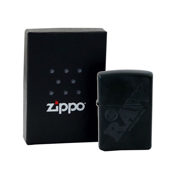 RAW - Black with Black Logo - Zippo Lighter – The JuicyJoint